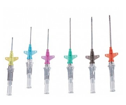 IV Catheter (BD Insyte), Winged, 24G x 3/4 in., Yellow - 50/Box