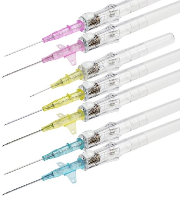 IV Catheter (BD Insyte), Autoguard, 24G x 3/4 in., Yellow - 50/Box