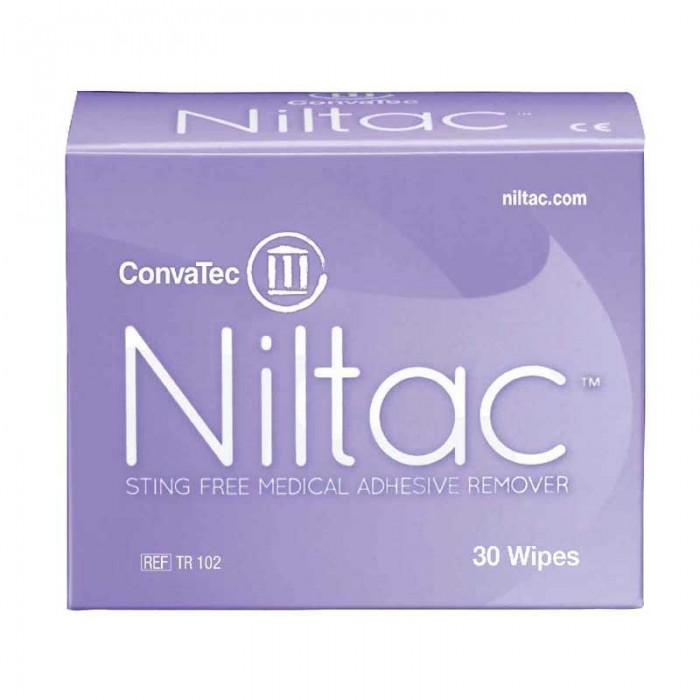 Niltac Silicone Adhesive Remover, Individual Wipes - 30/Box