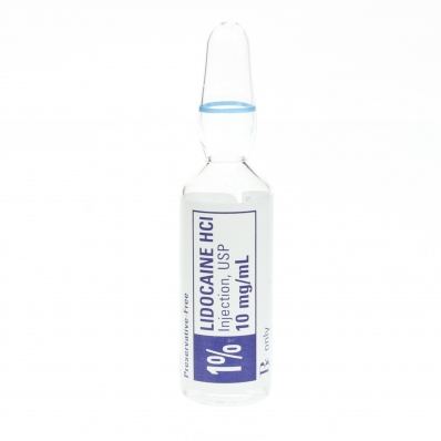 Lidocaine, 1% Plain, 5ml Polyamp - 20/Box