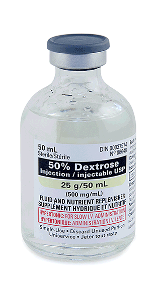 Dextrose Injection 50%, 25g/50mL (Abboject Lifeshield) - 1/Box